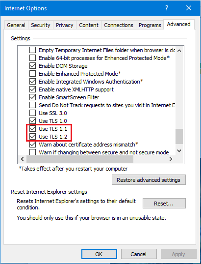 Enabling TLS 1.1 and TLS 1.2 on Internet Explorer - Clean Power Research Enabling TLS 1.1 and TLS 1.2 on Internet Explorer - Clean Power Research